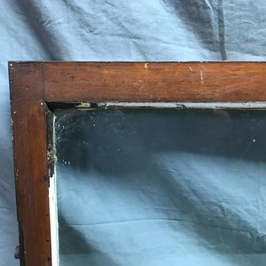 VTG Shabby Oak Hardwood Glass Transom 20x35 Window With Hardware Old ...