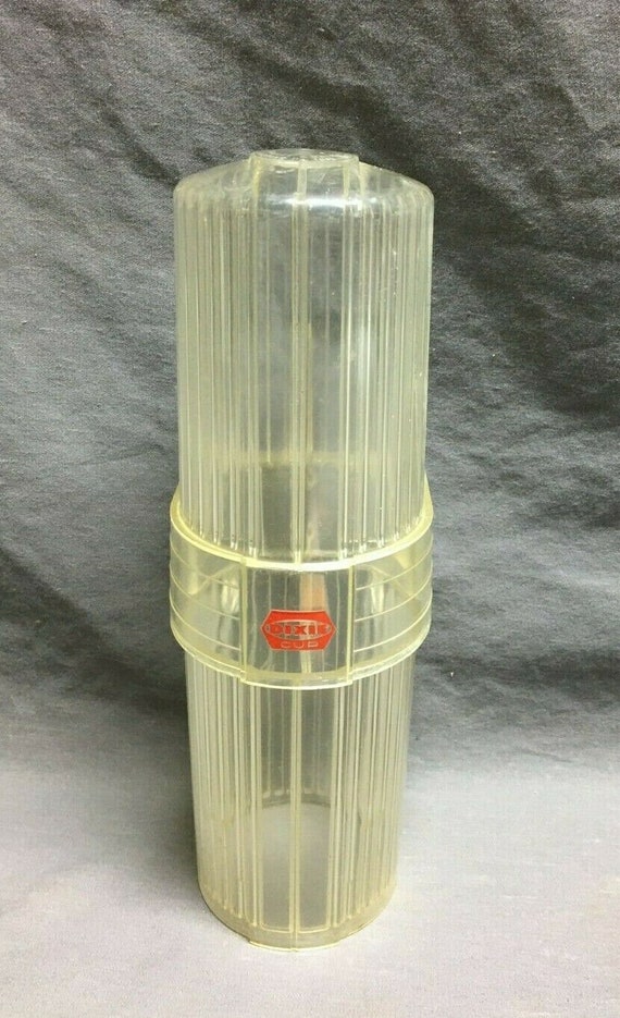 Vintage DIXIE Cup Made USA Dispenser Clear Plastic Cup Holder | Etsy