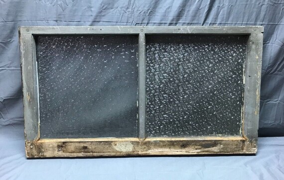 Antique 20x36 2 Lite Florentine Privacy Glass Window Sash - Etsy