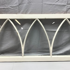 Gothic Triple Arched Glass Window Casement Shabby 20x40 VTG Chic Old ...