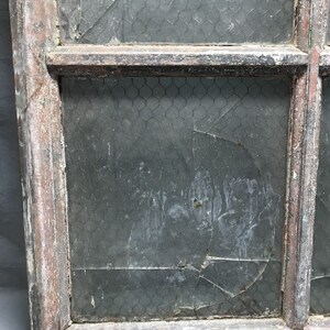 Vintage Industrial 4 Lite 36X40 Window Chicken Wire Factory Privacy ...