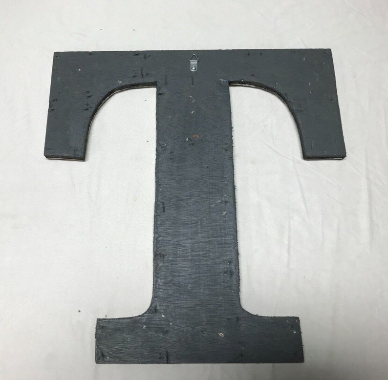 Decorative Salvage Tin Ceiling 16" Patchwork White Metal VTG Letter T ...