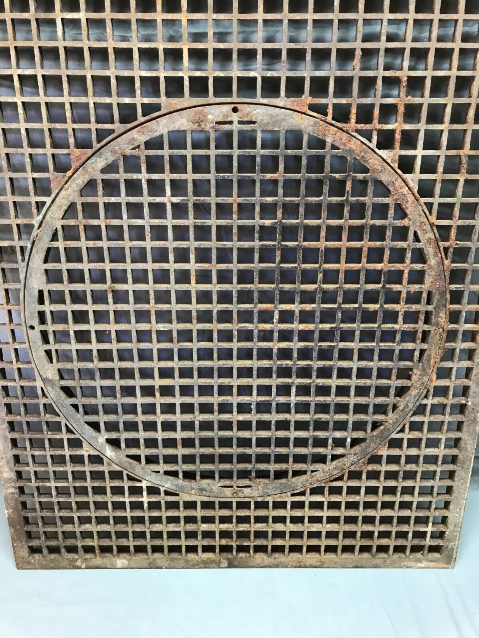 VTG Large 31x37 Cast Iron Grill Cold Air Return Grate Old Rusty Cover ...