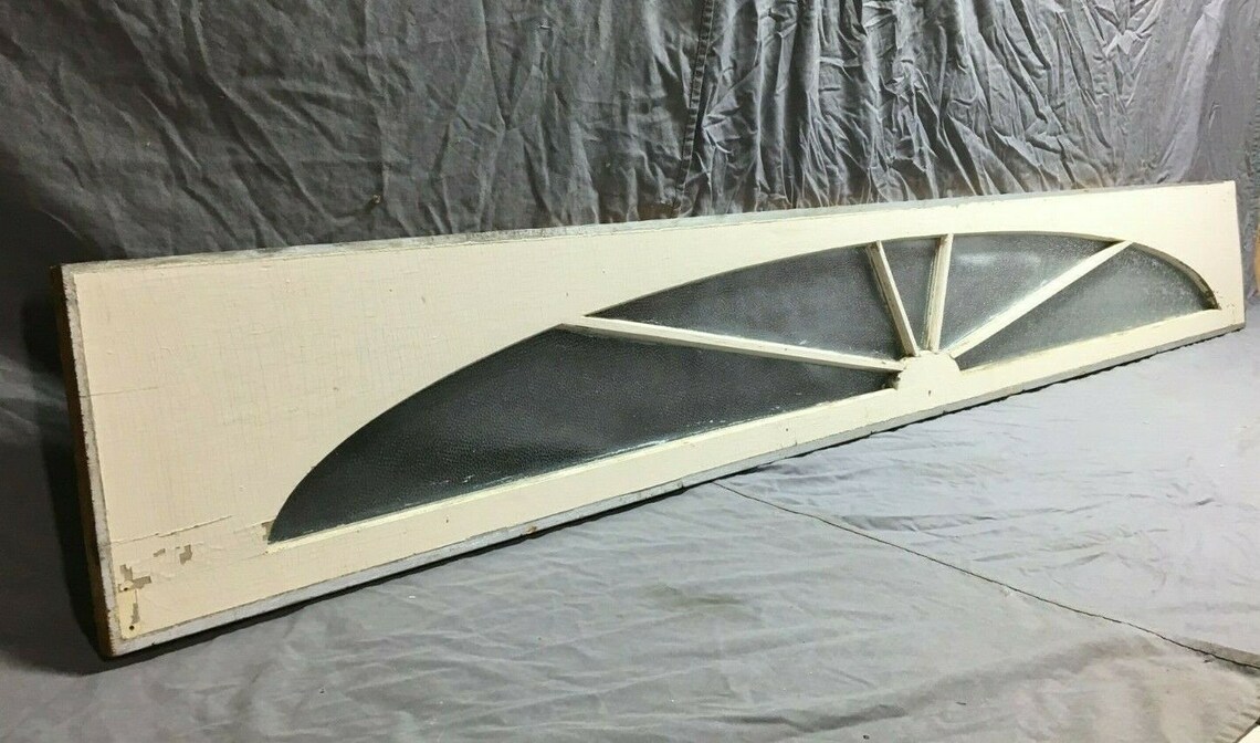 Antique Transom Arched Window 8' Foot Elliptical Privacy - Etsy