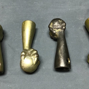 Antique Vintage Set of 4 Cast Iron 5" Tall Claw & Ball Feet Gold Old ...