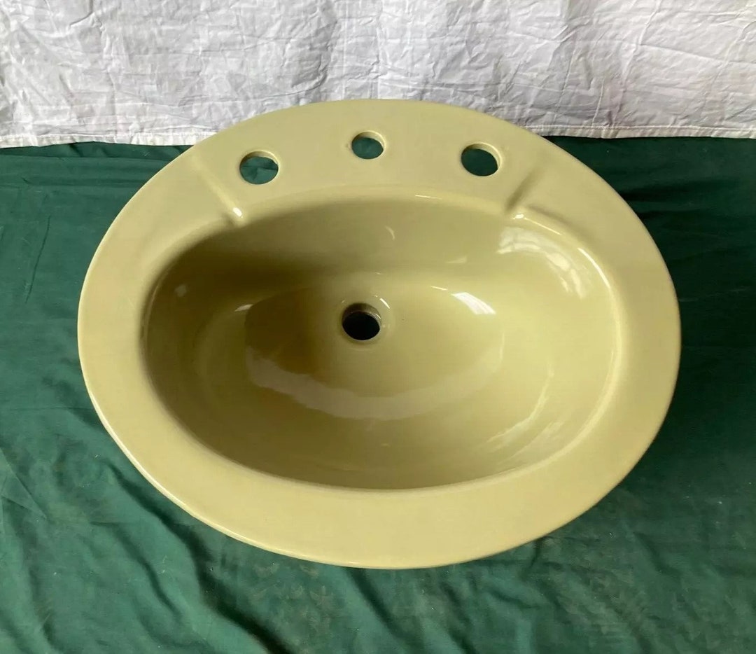 Vintage 20x17 Avocado Green NOS Kohler Self Rimming Old Drop in Bath ...