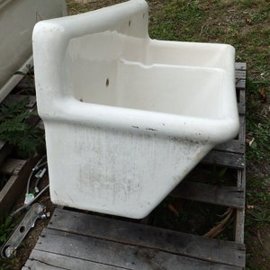 Antique Earthenware Pottery Deep Shallow Basin White Porcelain - Etsy