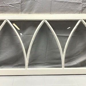 Gothic Triple Arched Glass Window Casement Shabby 20x40 VTG Chic Old ...