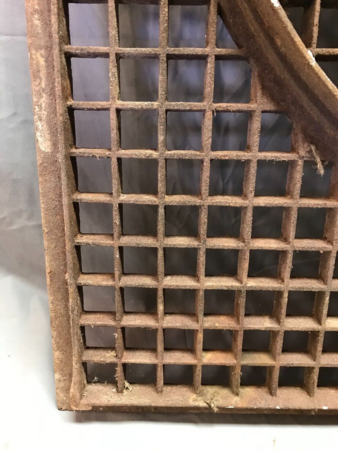 VTG Large 31x37 Cast Iron Grill Cold Air Return Grate Old Rusty Cover ...