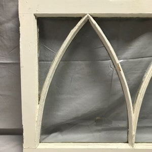 Gothic Triple Arched Glass Window Casement Shabby 20x40 VTG Chic Old ...