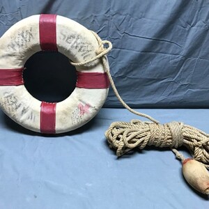 Antique Decorative 15" Nautical Lifeguard Water Safety Ring VTG Decor ...