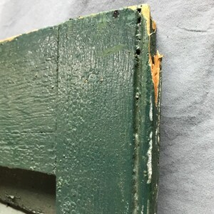 Pair Green Arch Top 13x38 Antique House Window Wood Louvered Shutters ...