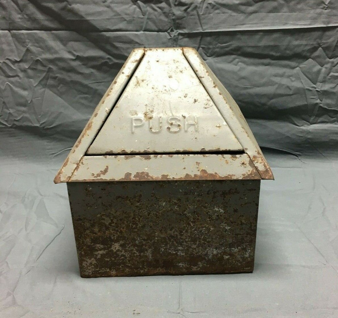 Vintage Countertop Waste Receptacle Trash Can Kitchen Office Old 197 ...