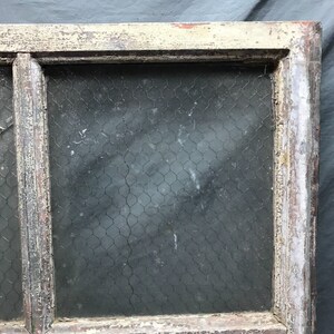 Vintage Industrial 4 Lite 36X40 Window Chicken Wire Factory Privacy ...