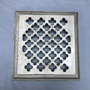 Antique Cast Iron Radiator Cover Gothic Cover Plant Stand Trivet VTG ...