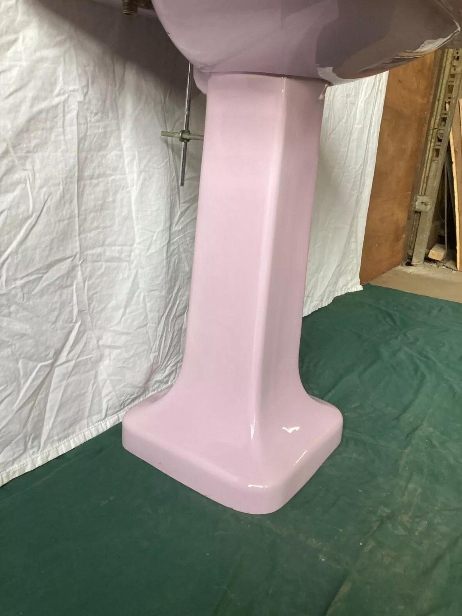 Antique 24x20 Ceramic Lavender Lilac Bathroom Pedestal Sink Kohler ...