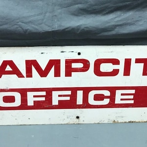 Vintage Metal Camp City Office Double Sided 8 X 24 Sign 421-23B - Etsy