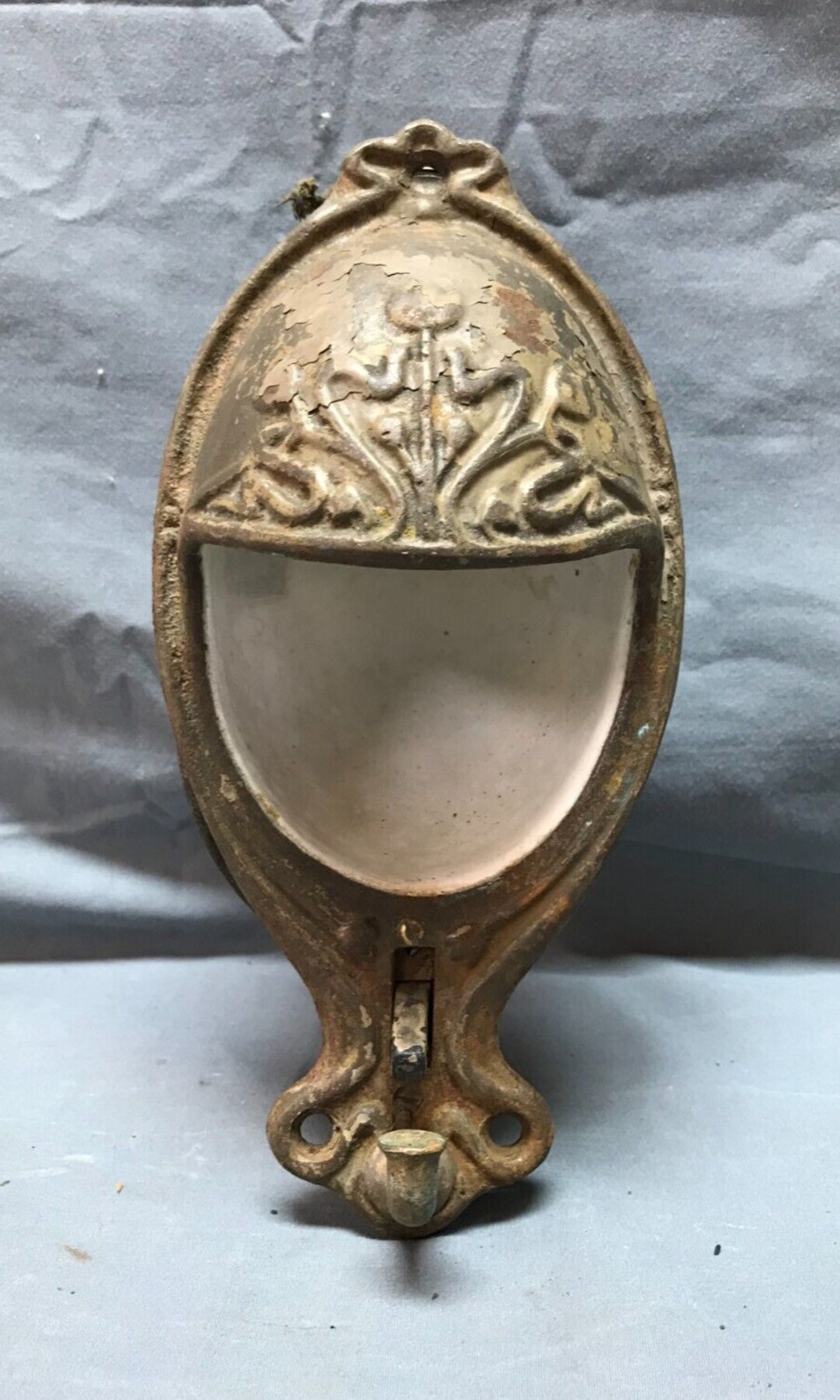 Antique Railroad Pullman Coach Cast Iron Porcelain Sconce Light Old VTG ...