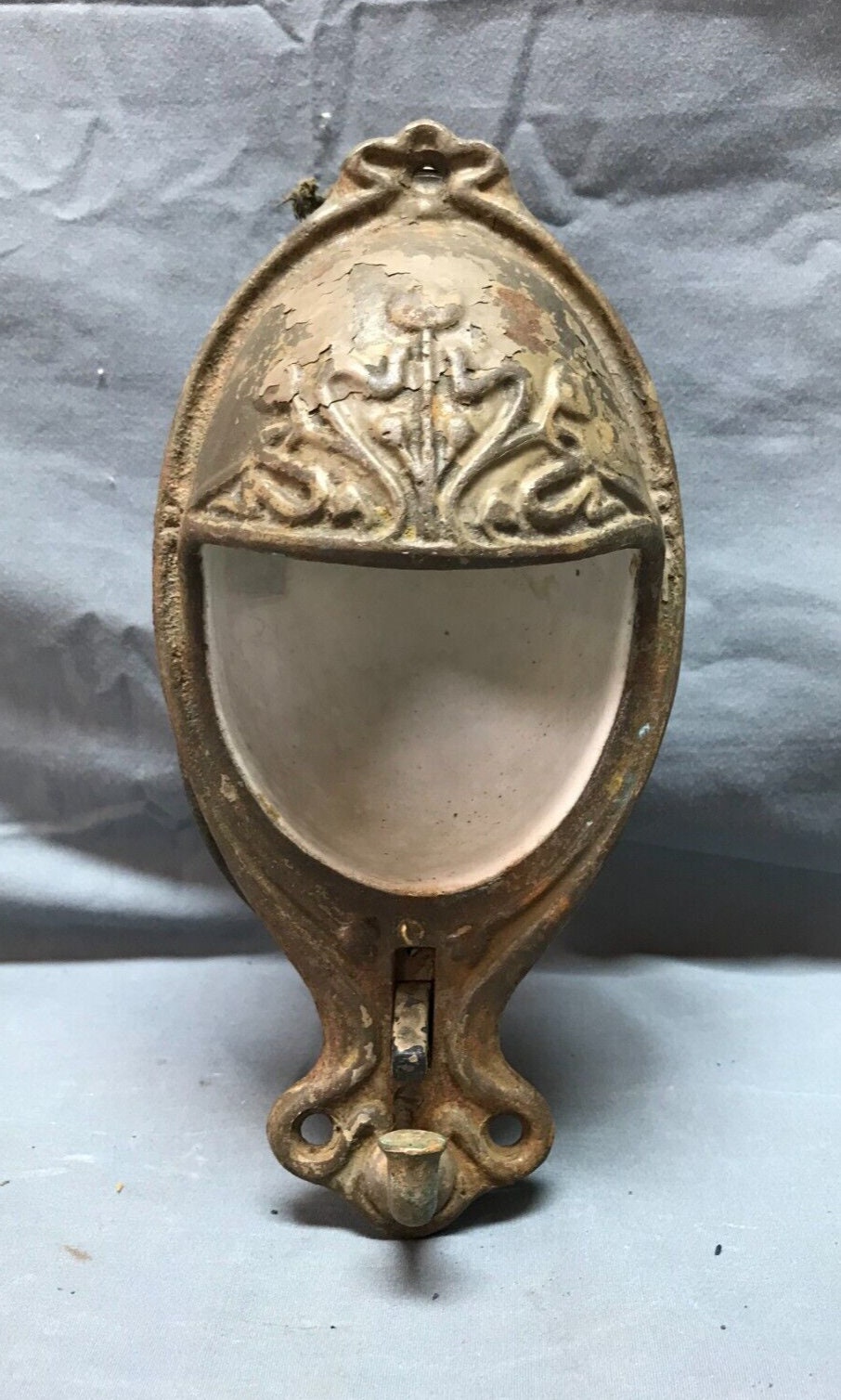 Antique Railroad Pullman Coach Cast Iron Porcelain Sconce Light Old VTG ...