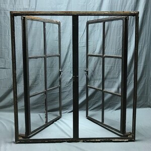 Vintage Industrial Steel Double 6 Lite Casement Window Garage Old 38x40 ...