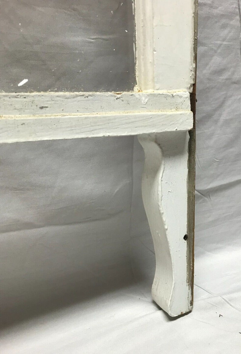 Antique 7 Lite Arch Top Transom Window Sash 31x36 Drop Corbels Old VTG ...