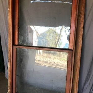 Antique Large Single Hung Wavy Glass 36" X 65" Window Surround VTG Old ...