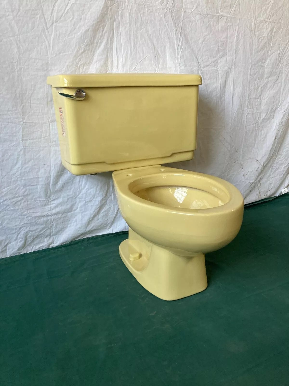 Vintage Aztec Gold Yellow Porcelain Toilet Old Crane Bath Elongated Bowl Antique 155 24E Etsy