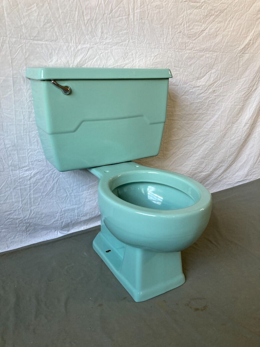 Vintage Spruce Green Porcelain Toilet Old Kohler Bathroom We Ship 154 ...