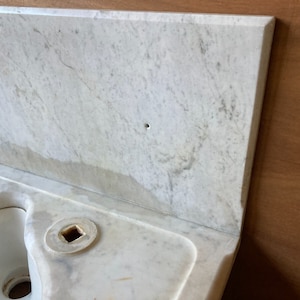 30" Antique Half Round Marble Bath Sink Oval Vitreous China Basin Vtg ...