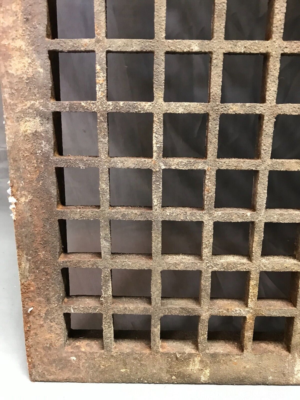 VTG Large 31x37 Cast Iron Grill Cold Air Return Grate Old Rusty Cover ...