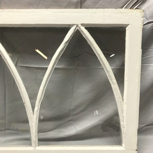 Gothic Triple Arched Glass Window Casement Shabby 20x40 VTG Chic Old ...