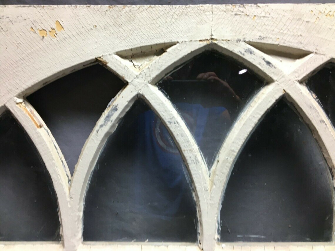 Antique Gothic Arched Window Sash Shabby 34x43 Vintage Chic | Etsy