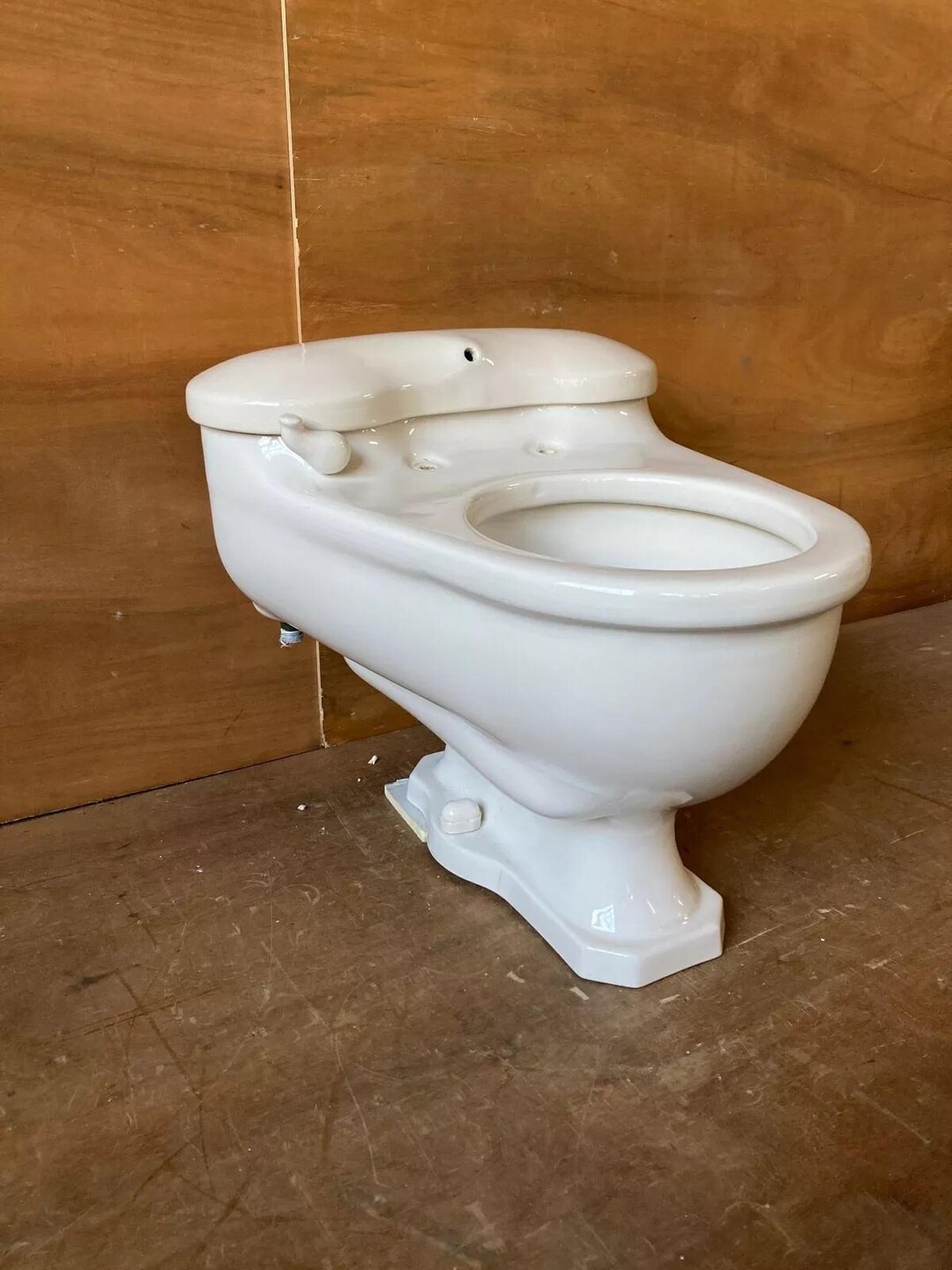 Antique Ceramic Deco Case Kidney 1 Piece Toilet White Porcelain Low Boy ...