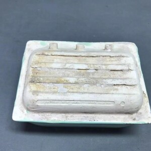 VTG Jadeite Porcelain Toilet Paper Tissue Holder Tile in Mount Green ...
