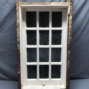 Antique Window 12 Lite Casement Shabby With Surround 23x45 VTG Chic Old ...