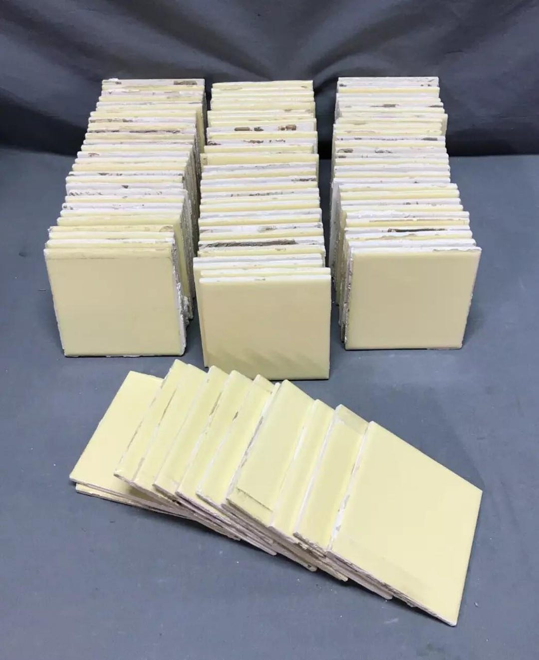 Vintage 100 Ceramic Stylon USA Yellow Bathroom Tiles 4x4 More Available ...