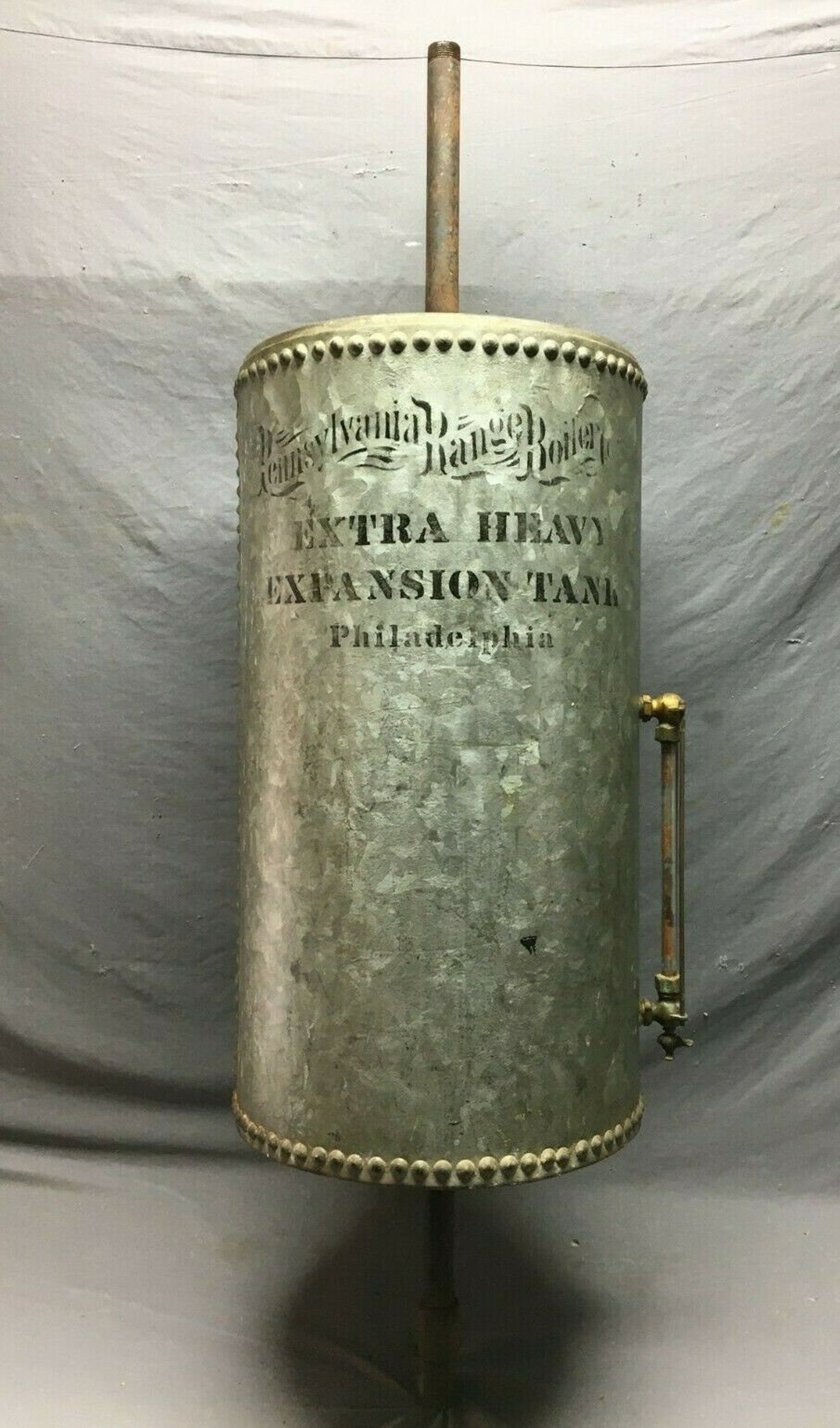Vintage Steel Riveted Boiler Expansion Tank Industrial | Etsy