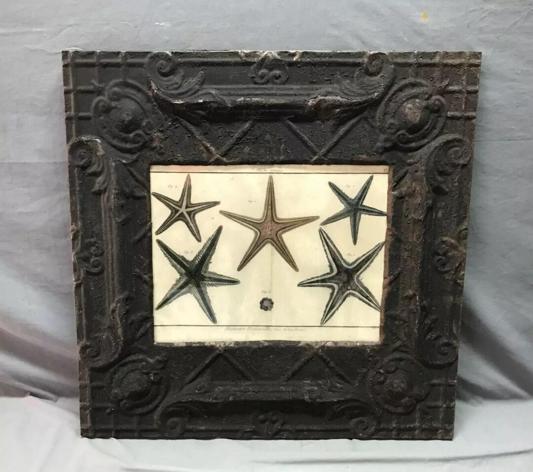 Antique Vintage Recycled Old Tin Ceiling Metal 11x14 Picture Frame 23 ...