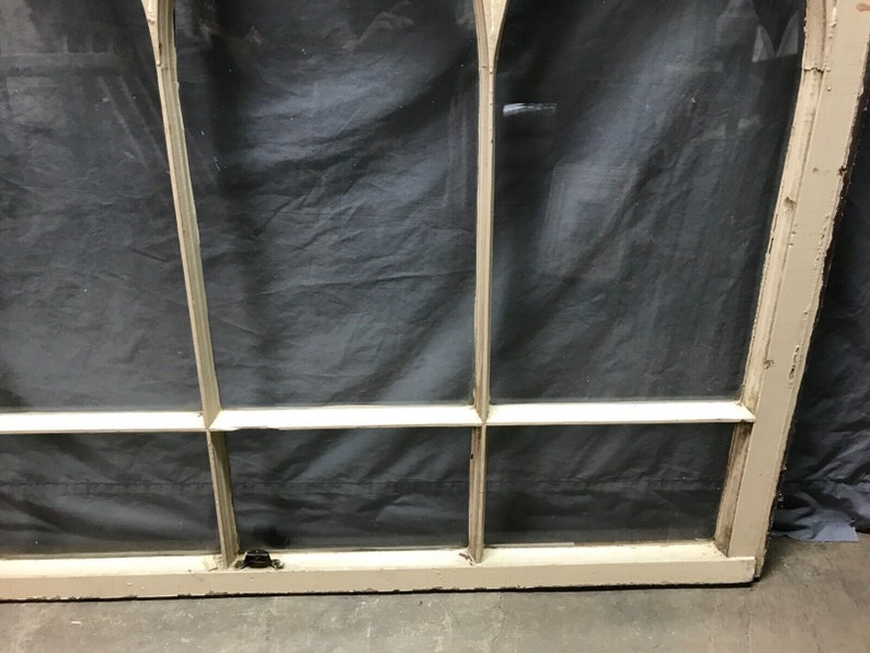 Antique Triple Arch 17 Lite 39x54 Gothic Window Sash Shabby Vtg Chic ...