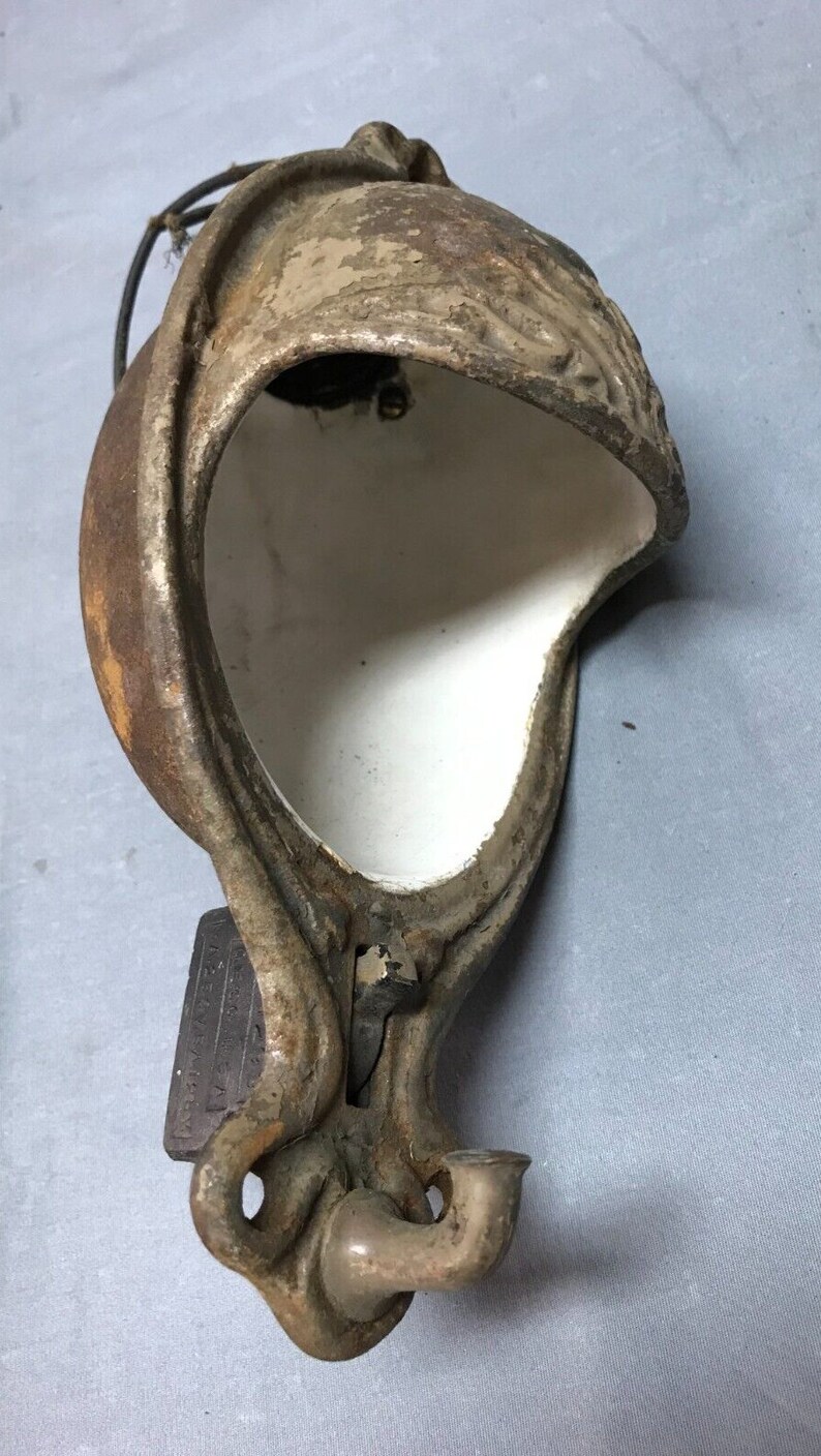 Antique Railroad Pullman Coach Cast Iron Porcelain Sconce Light Old VTG ...