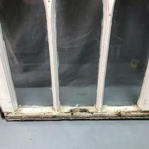 Antique Gothic 10 Lite Glass Window Sash Shabby 20x23 VTG Chic Old 1372 ...