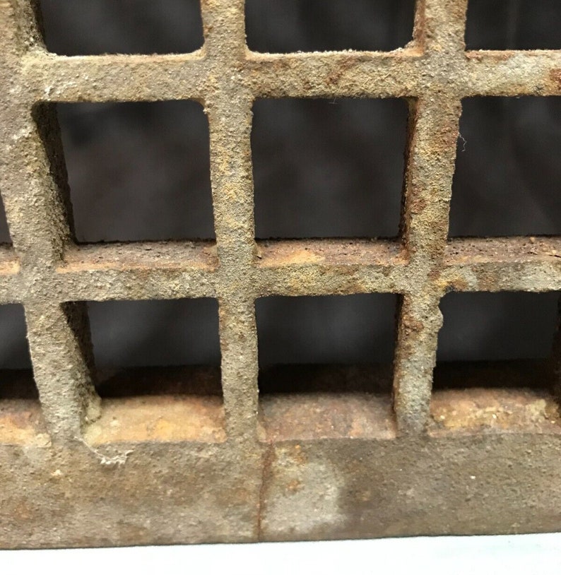 VTG Large 31x37 Cast Iron Grill Cold Air Return Grate Old Rusty Cover ...