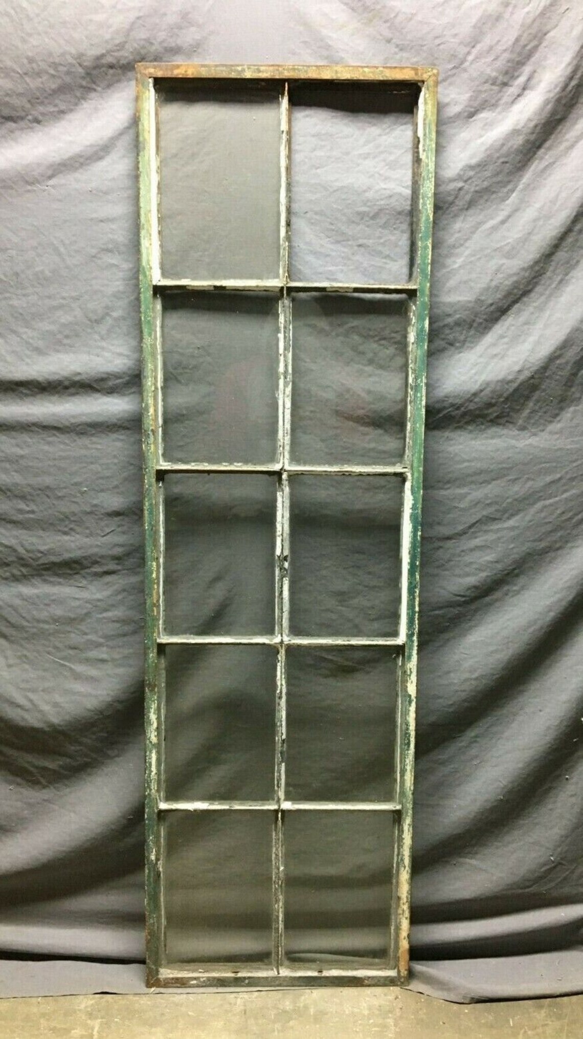VTG Industrial 10 Lite Steel Stationary 19x64 Sidelight Transom Window ...