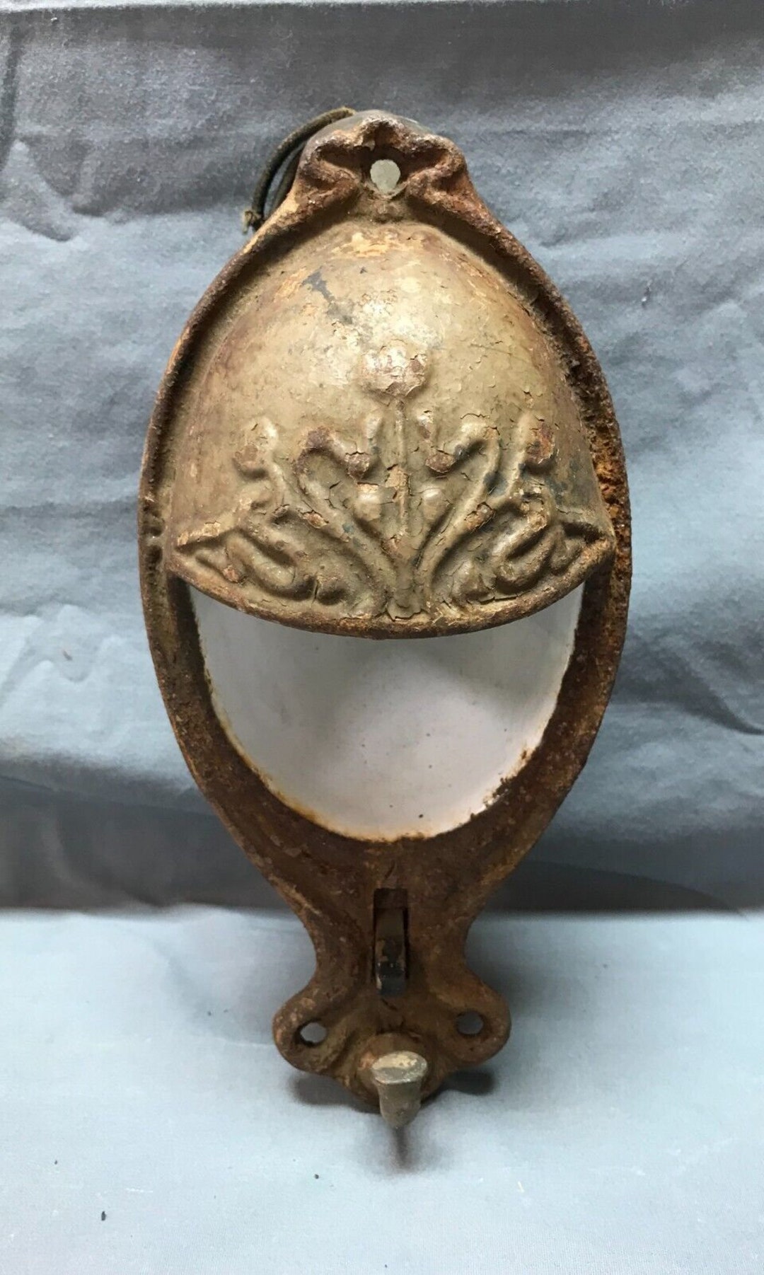 Antique Railroad Pullman Coach Cast Iron Porcelain Sconce Light Old VTG ...