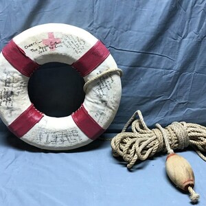 Antique Decorative 15" Nautical Lifeguard Water Safety Ring VTG Decor ...