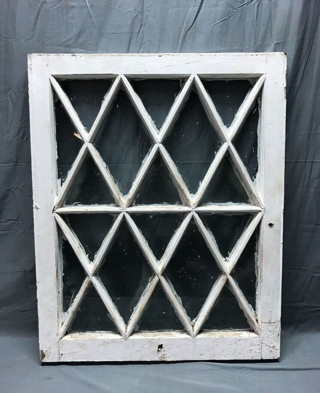Antique Diamond Mission 20 Lite 24x30 Shabby White Window Sash Chic VTG ...
