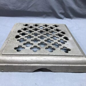 Antique Cast Iron Radiator Cover Gothic Cover Plant Stand Trivet VTG ...