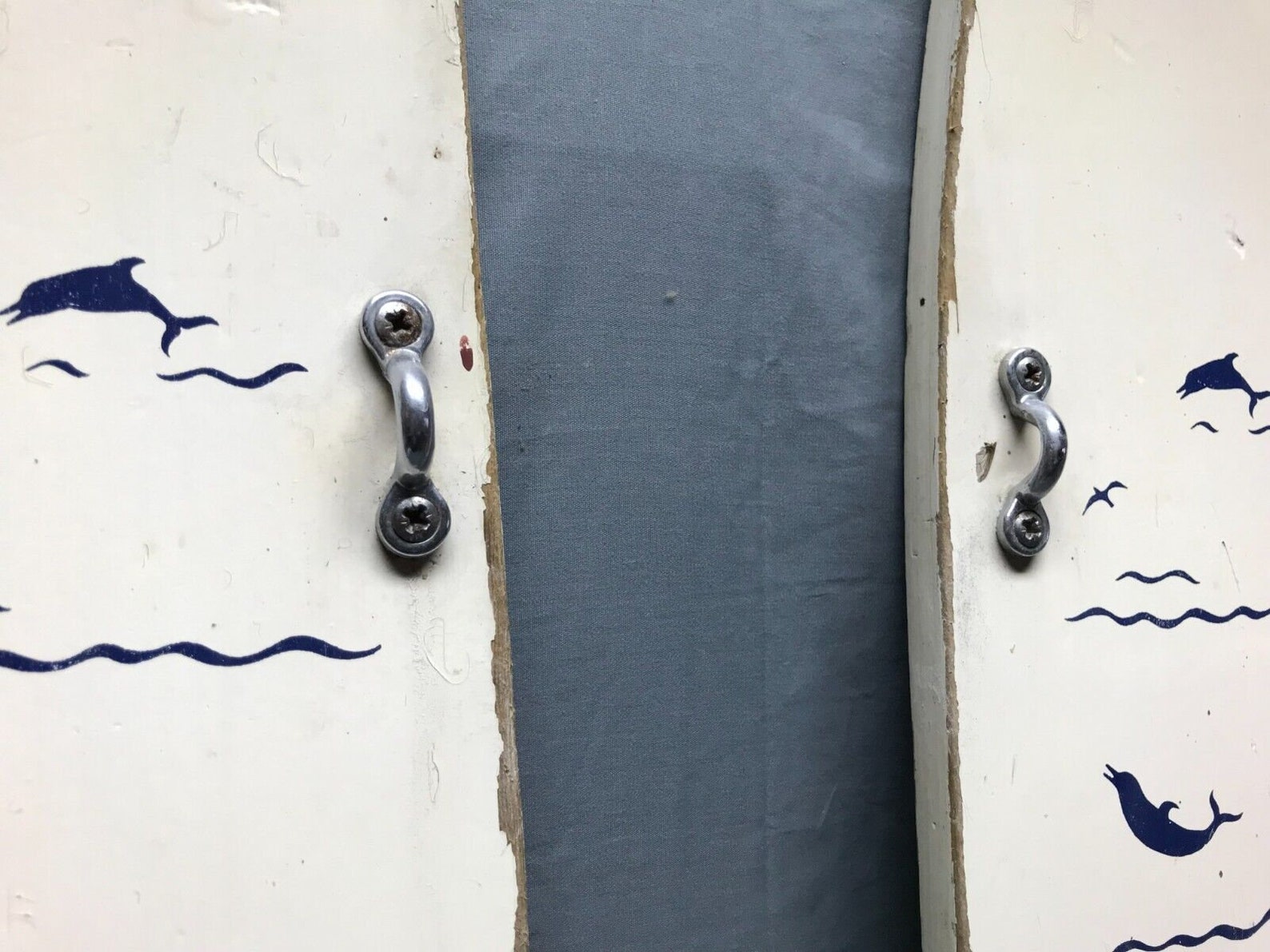VTG Pair Bo Marine 53" Wood Water Ski Beach Lodge Nautical Decor 1189 ...