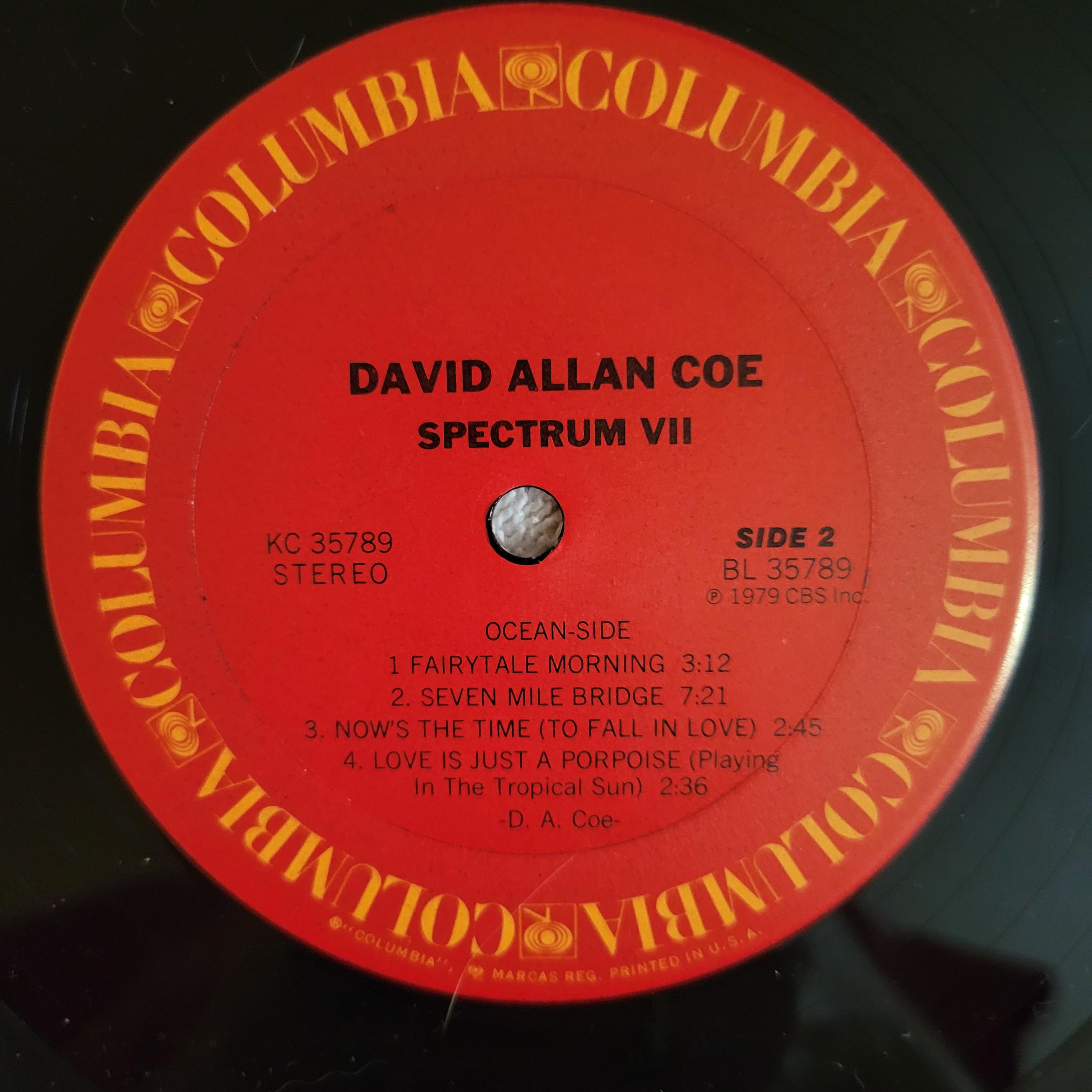 David Allen Coe Spectrum VII Vinyl With Jacket - Etsy