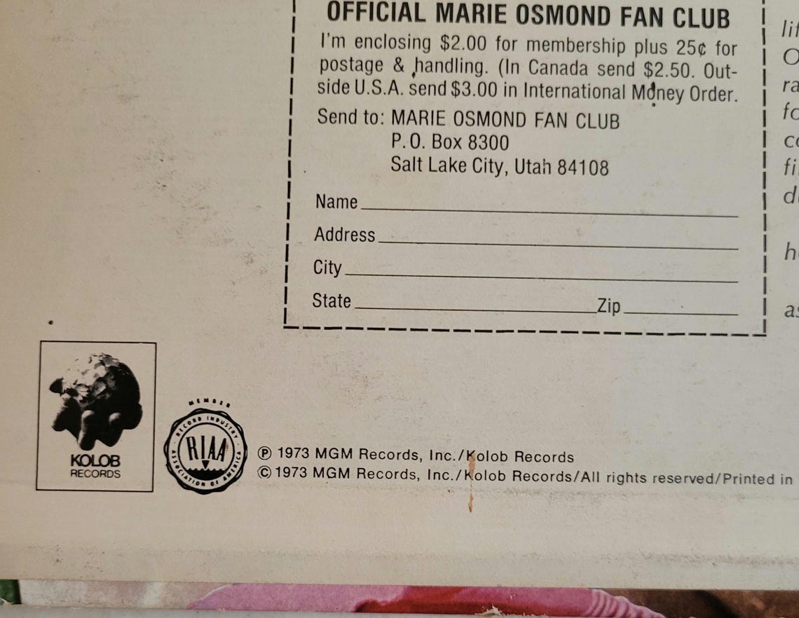 Marie Osmond Paper Roses Album - Etsy